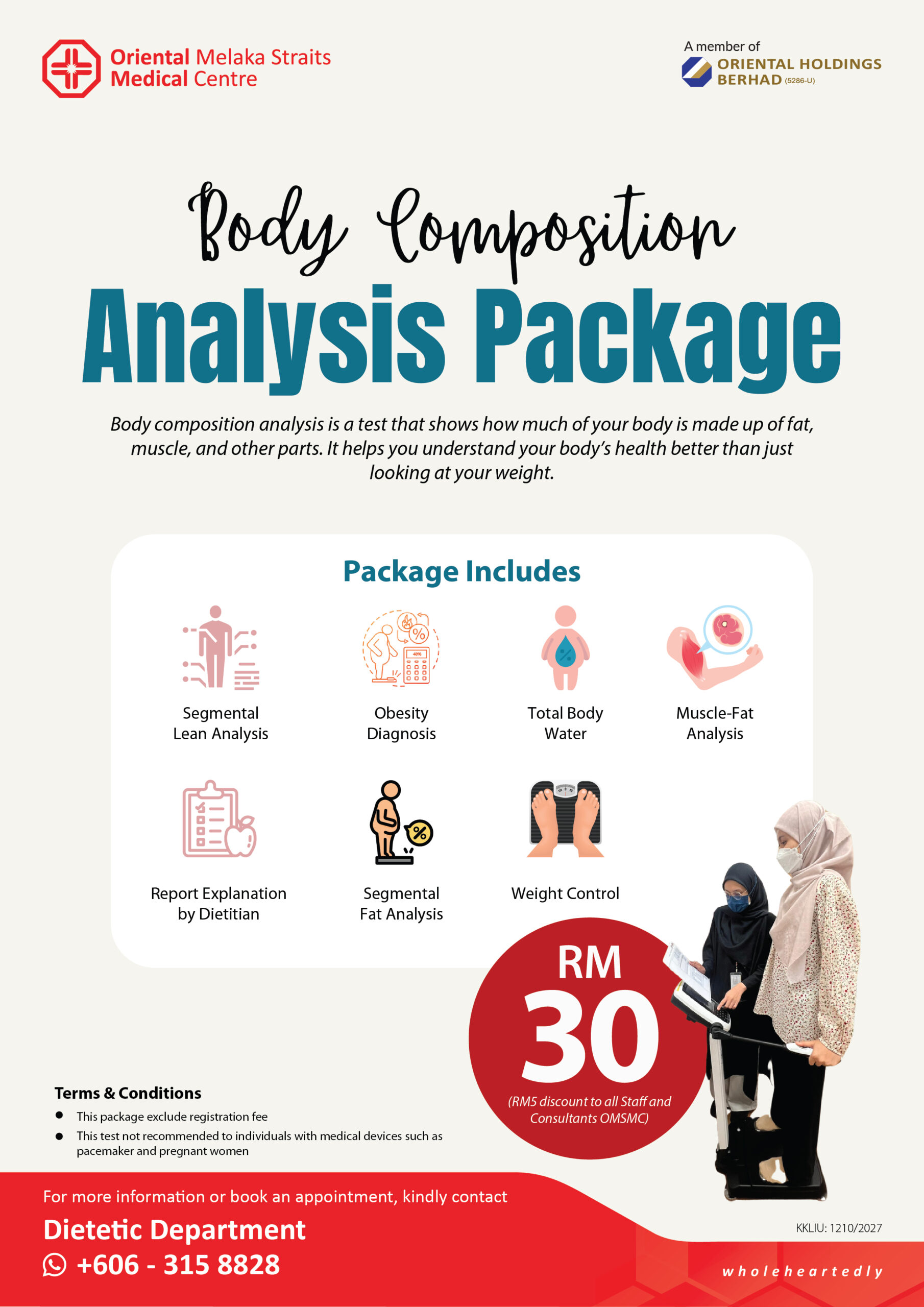 Body Composition Analysis Package - Oriental Melaka Straits Medical Centre